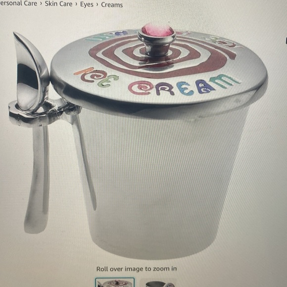 wild eye designs | Dining | Nwt Metal Ice Cream Container Wild Eye ...